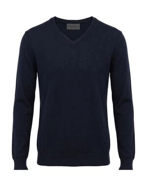 Emporio Armani Sweater Midnight Size Virgin Wool - Blue