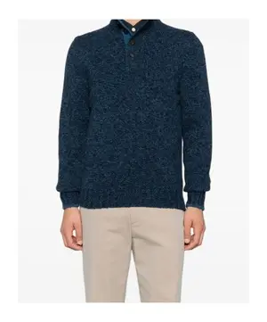 GRAN SASSO Mock-neck Button Cardigan