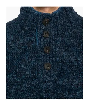 GRAN SASSO Mock-neck Button Cardigan