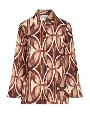 COMPAGNIA ITALIANA Shirt Size Viscose, Polyester - Brown