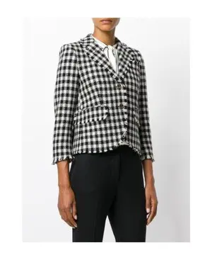 Thom Browne Plaid Cashmere Suit Jacket