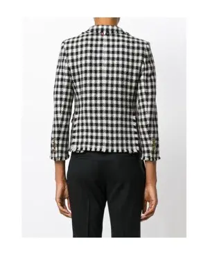 Thom Browne Plaid Cashmere Suit Jacket