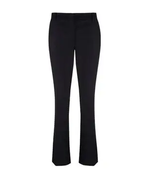 L' AUTRE CHOSE Mid-rise Cropped Trousers - Black