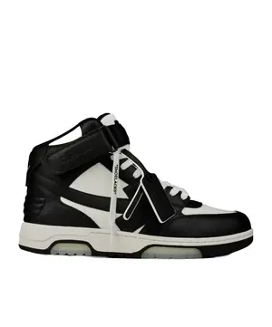 Off-White Trendy Mid-top Sneakers - Black