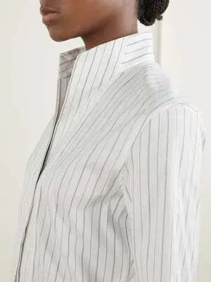 Theory Striped Cotton-blend Poplin Shirt
