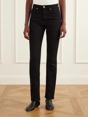 JAMIE HALLER The Slim Stovepipe Skinny-leg Denim Pants