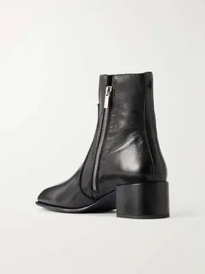 JIMMY CHOO Eliot 45 Full-grain Leather Ankle Boots
