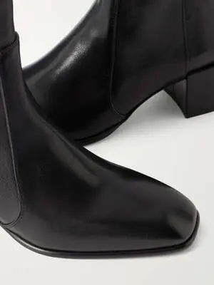 JIMMY CHOO Eliot 45 Full-grain Leather Ankle Boots