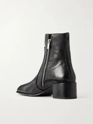 JIMMY CHOO Eliot 45 Ankle Boots In Full-grain Leather - Black