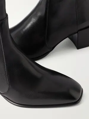 JIMMY CHOO Eliot 45 Ankle Boots In Full-grain Leather - Black