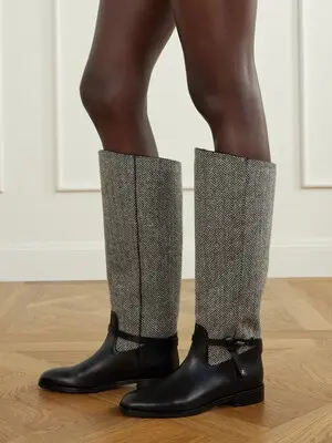JIMMY CHOO Lawton Knee High Boots - Black