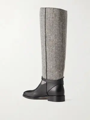 JIMMY CHOO Lawton Knee High Boots - Black