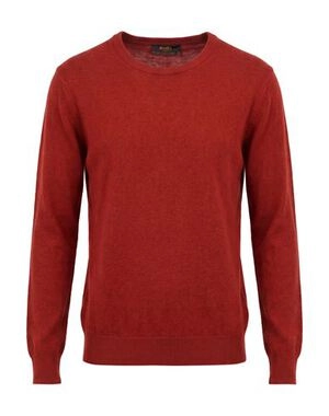MOORER Moorer Cashmere & Mohair Wool Crewneck Sweater Rust
