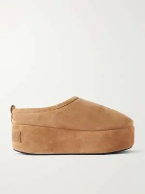 Balenciaga Alaska Platform Suede Mules - Brown