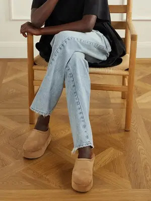Balenciaga Alaska Platform Suede Mules