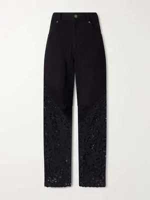 Sea Shiloh Embroidered Barrel-leg Jeans