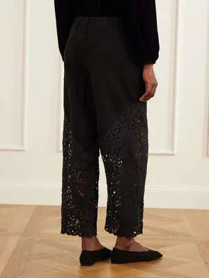 Sea Shiloh Embroidered Barrel-leg Jeans
