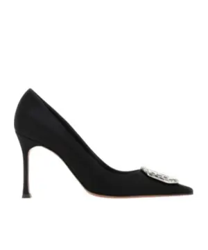Amina Muaddi Pointed High Heels - Black
