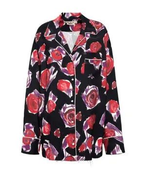 Marni Floral Printed Long-sleeved Shirt