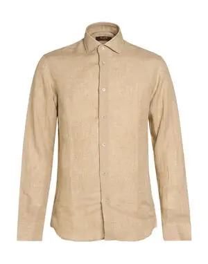 MOORER Shirt Sand Size Linen
