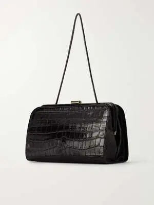 LOEFFLER RANDALL Zella Croc-effect Leather Clutch