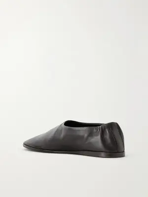 LEMAIRE Glove Leather Slip-on Shoes - Brown