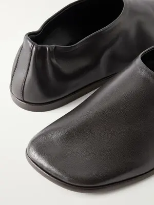 LEMAIRE Glove Leather Slip-on Shoes - Brown