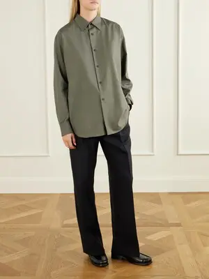 Auralee Cotton Twill Button-down Shirt
