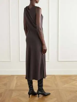 Theory Knotted Crepe Midi Dress
