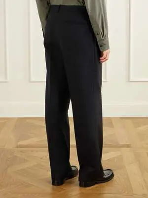 Auralee Wool And Cotton-blend Straight-leg Pants