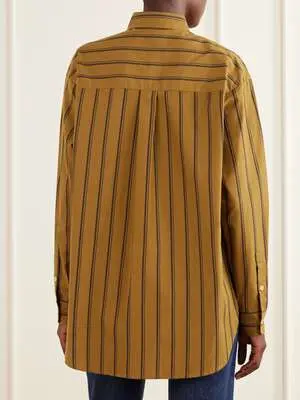 JAMIE HALLER The Essential Striped Cotton And Silk-blend Shirt