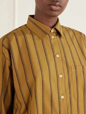 JAMIE HALLER The Essential Striped Cotton And Silk-blend Shirt