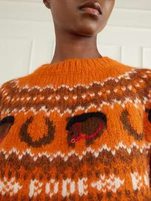 BODE Corral Fair Isle Alpaca-blend Sweatshirt