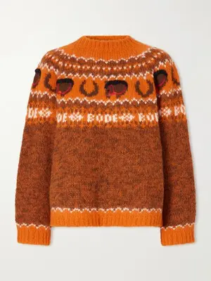 BODE Fair Isle Alpaca-blend Sweatshirt