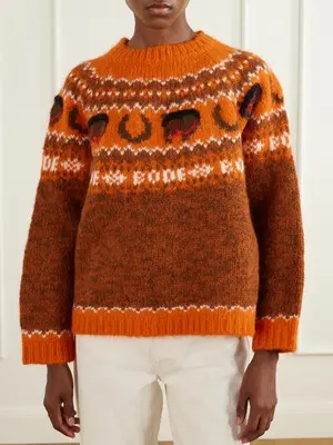 BODE Fair Isle Alpaca-blend Sweatshirt