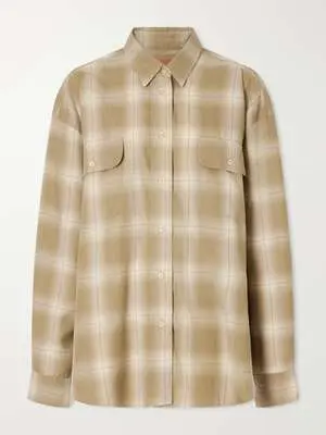 JAMIE HALLER The Big Checked Cotton-flannel Shirt