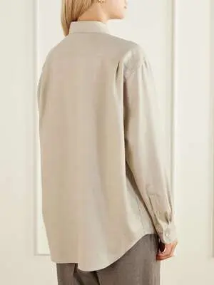 Auralee 100% Wool Button-down Shirt - Beige