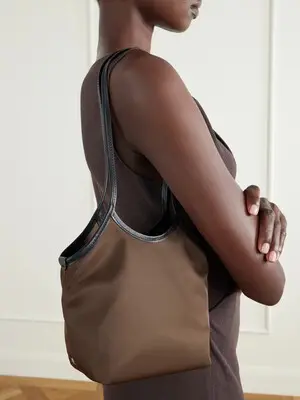 VALESQUE Cami Leather-trimmed Shoulder Bag