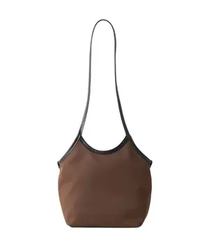 VALESQUE Cami Leather-trimmed Shoulder Bag - Brown