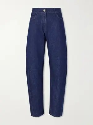 Another Tomorrow High-rise Organic Barrel-leg Jeans - Blue