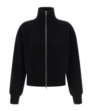 Extreme Cashmere High-neck Zip Cardigan