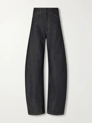LEMAIRE High-waist Barrel-leg Jeans - Black