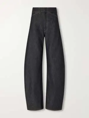 LEMAIRE High-waist Barrel-leg Jeans - Navy