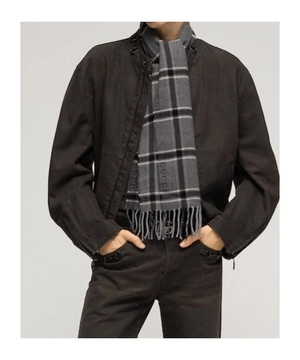 Gucci Tartan Wool Cashmere Scarf