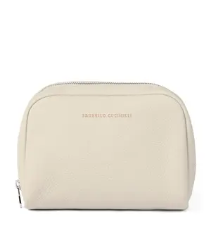Brunello Cucinelli Leather Wash Bag