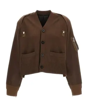 Sacai V-neck Bomber Jacket