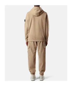 Stone Island Regular-fit Zip-up Hooded Sweatshirt With Ribbed Inserts