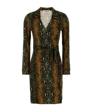 Diane Von Furstenberg Printed Silk Wrap Dress