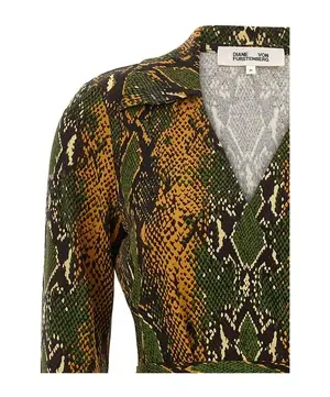 Diane Von Furstenberg Printed Silk Wrap Dress