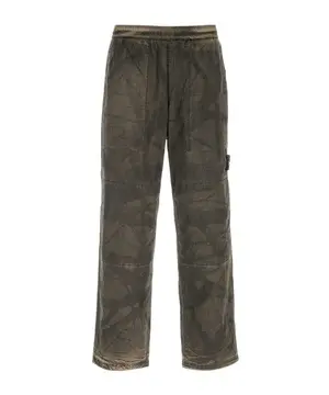 Stone Island Elastic Waist Casual Pants - Brown